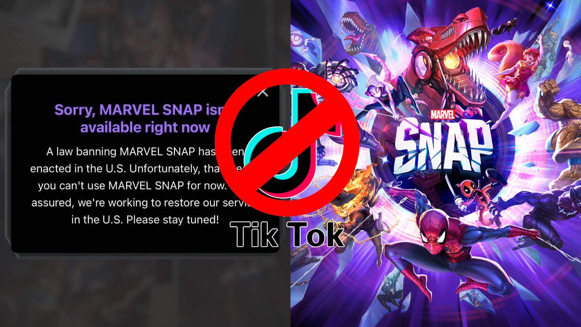 Marvel Snap es baneado en EE.UU. por culpa del ban de TikTok