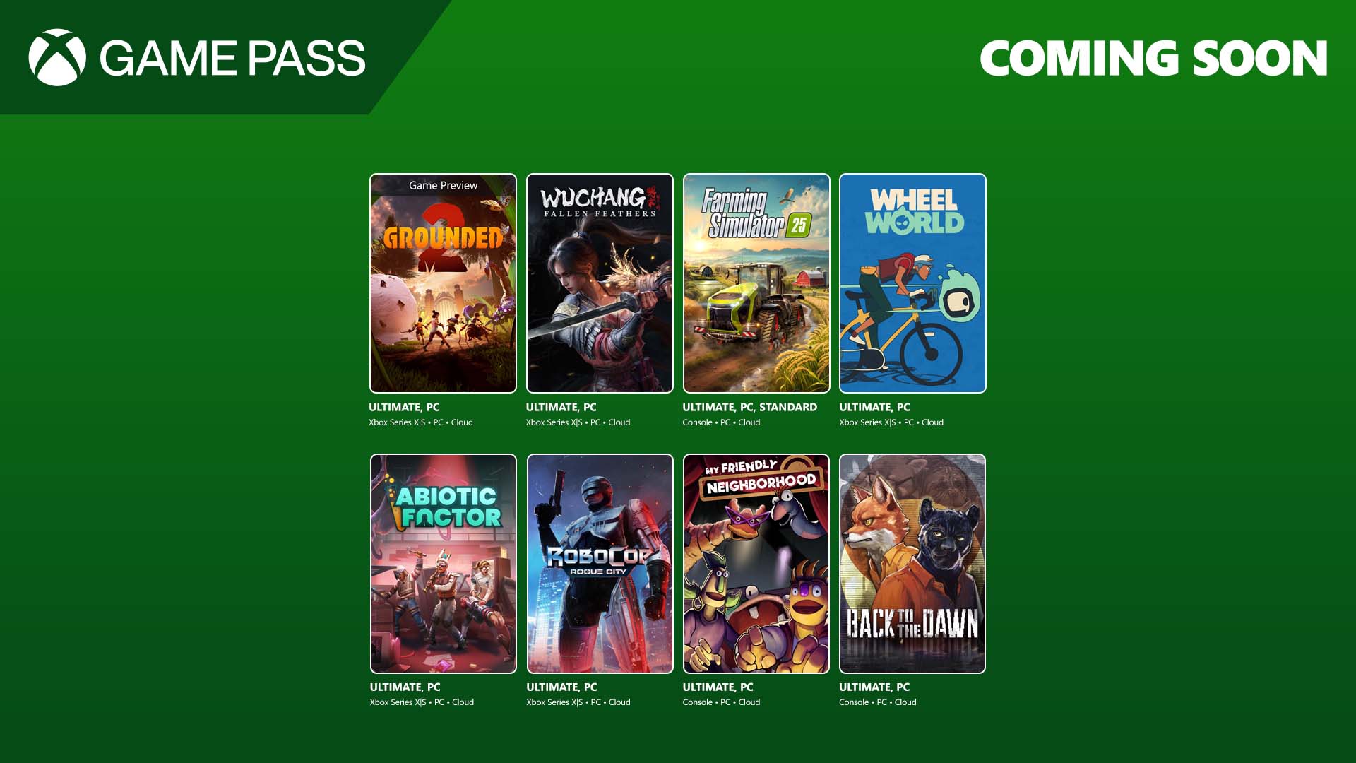 RoboCop y Grounded 2 lideran Xbox Game Pass de julio