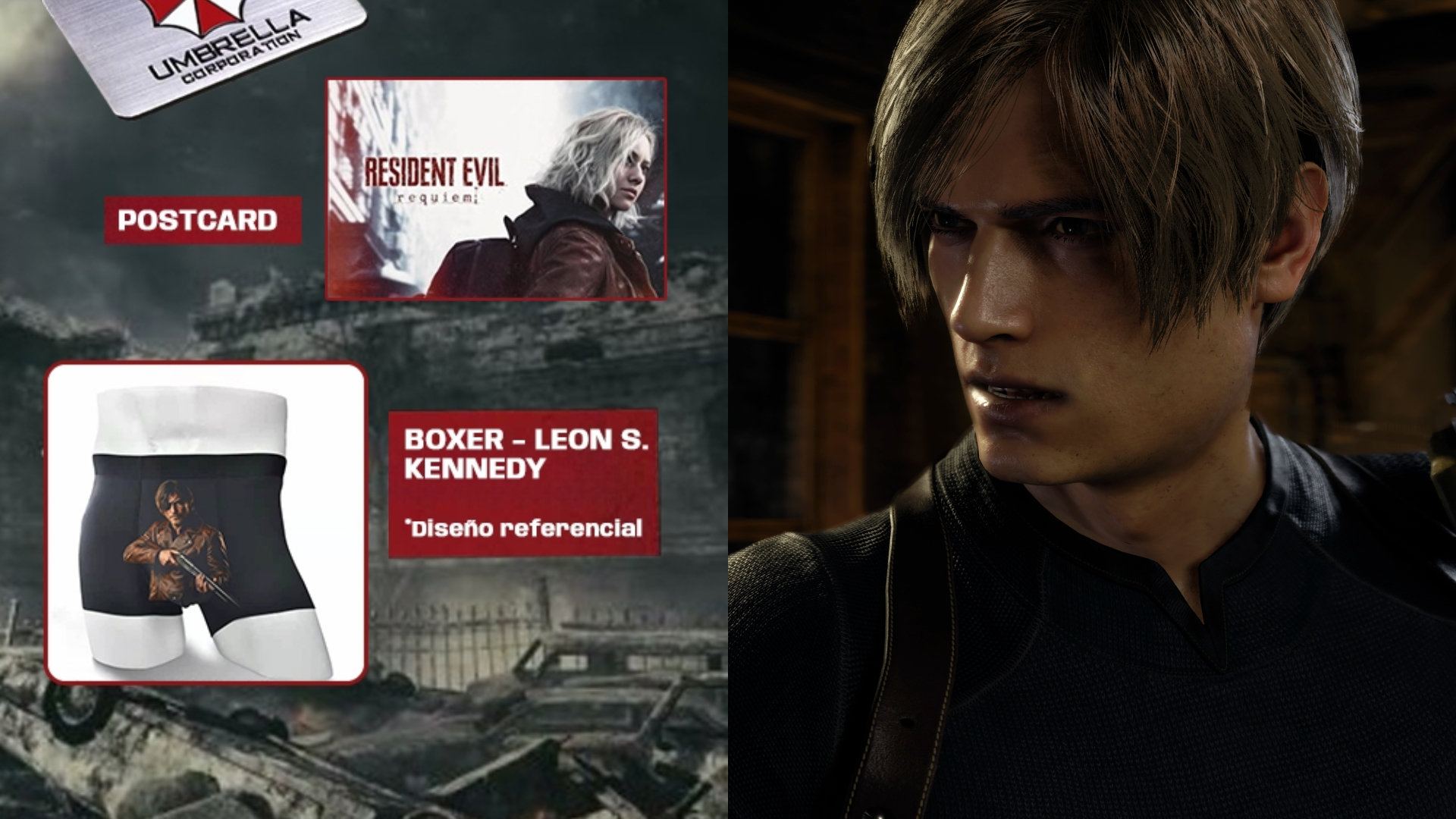 Leon en Resident Evil Requiem se confirma a través de un boxer
