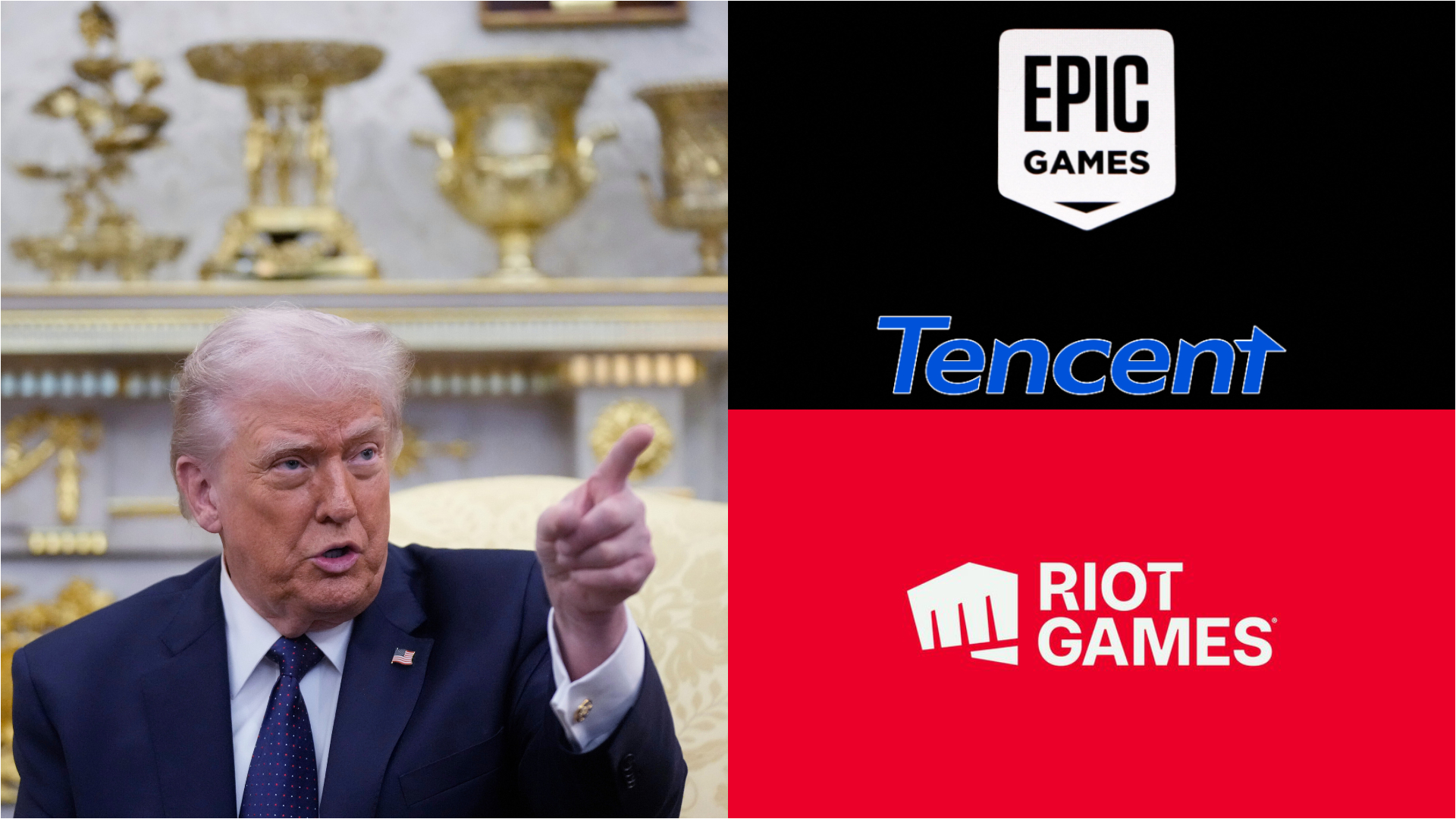 Trump quiere prohibir inversiones de Tencent en Epic y Riot Games